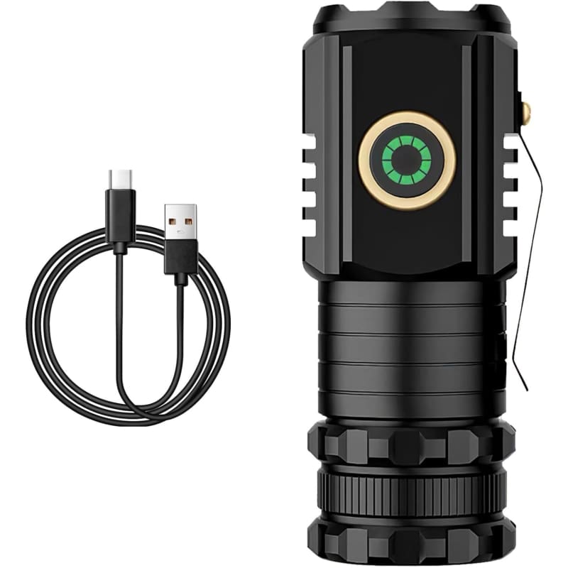 Torch 3x Led Mini Super Bright Rechargeable Flashlight USB 5000 Lumens ...