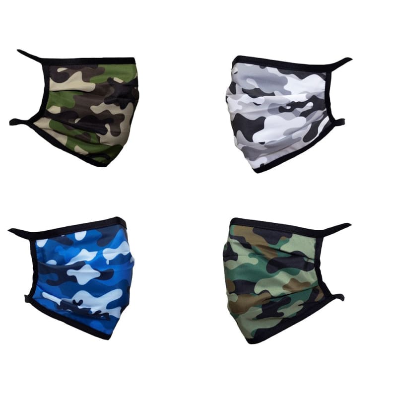 Camo Reusable Triple Layer Face Mask - 4 Pack — 1159